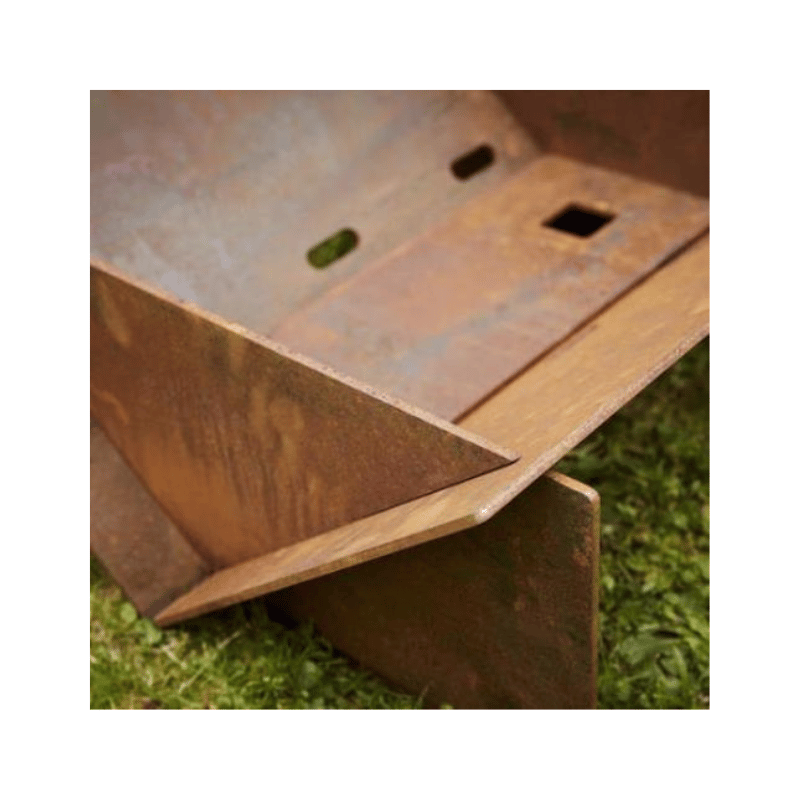 Corten Steel Minima Flat Pack Fire Pit 50cm — Gleaming Gardens